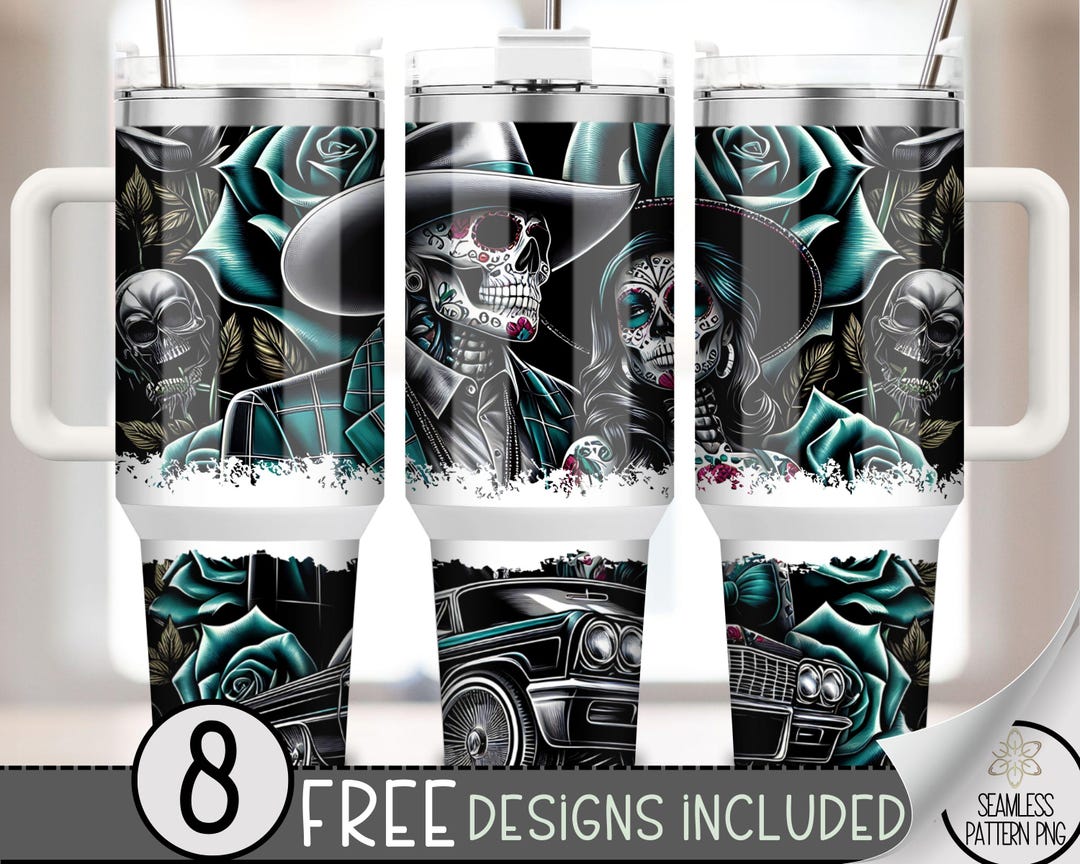 LA Chicano Cholo Couple 40oz Tumbler Wrap, Chicano Style Lowrider ...