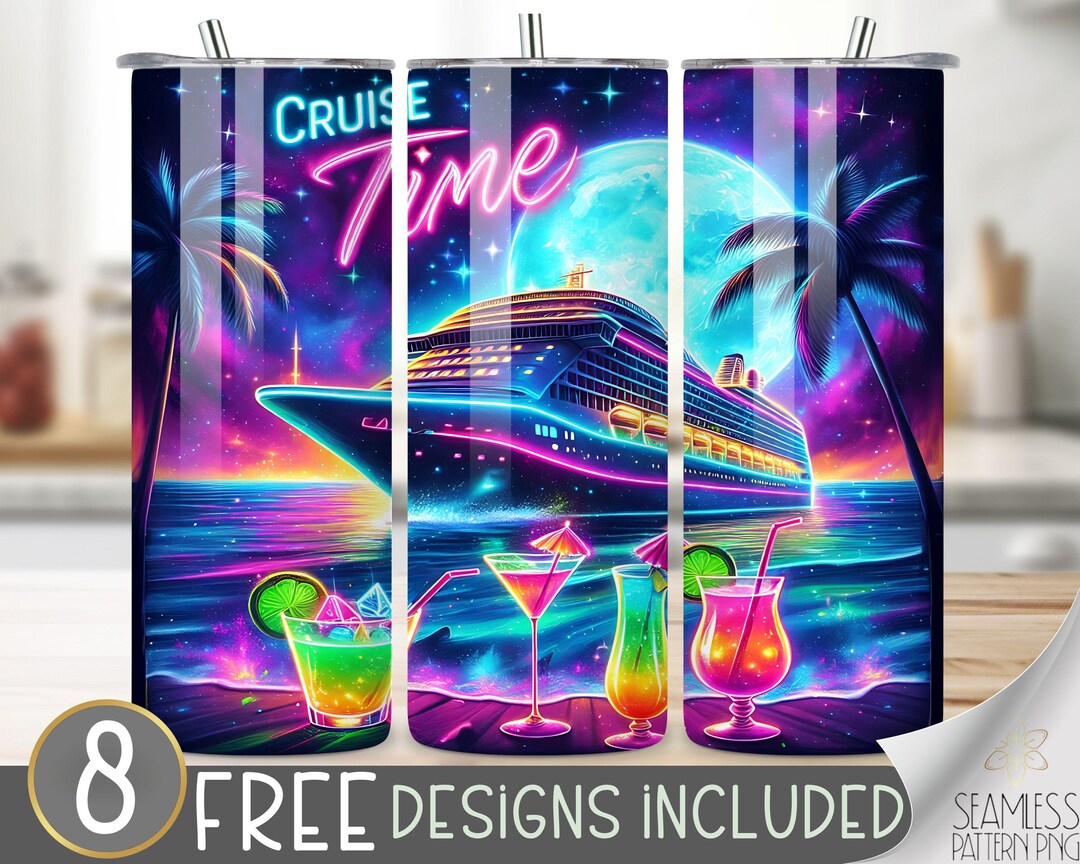 Cruise Tumbler Wrap, 20oz Skinny Tumbler Wrap for Cruise, Summer Cruise ...