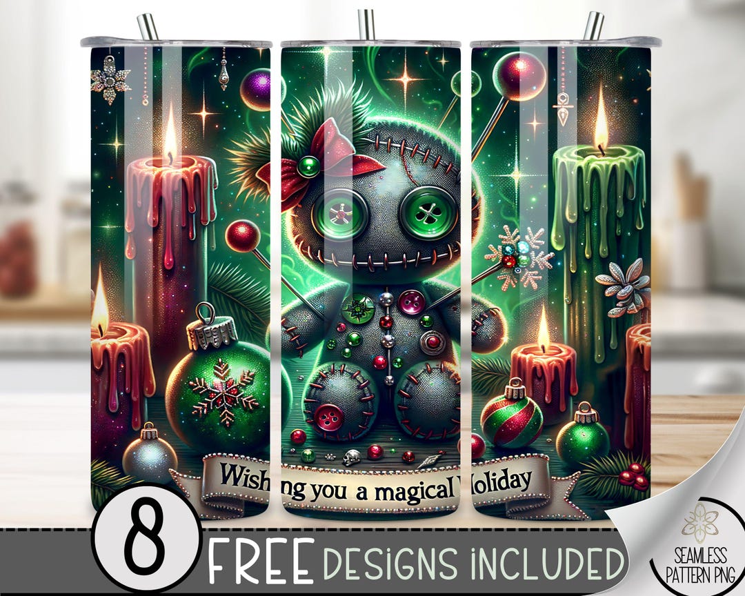 Voodoo Doll Tumbler Wrap, Christmas Tumbler Wrap, Gothic Tumbler Wrap ...