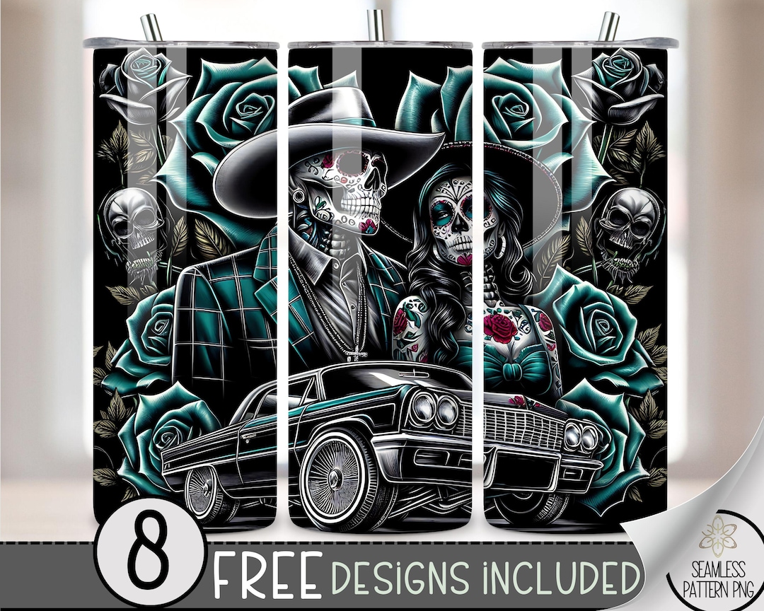 LA Chicano Girl Couple Cholo Couple 20oz Tumbler Wrap, Chicano Style ...