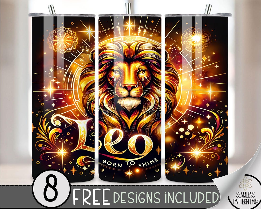 Tie Dye Zodiac Tumbler Wrap, Leo 20 Oz Skinny Tumbler Sublimation ...