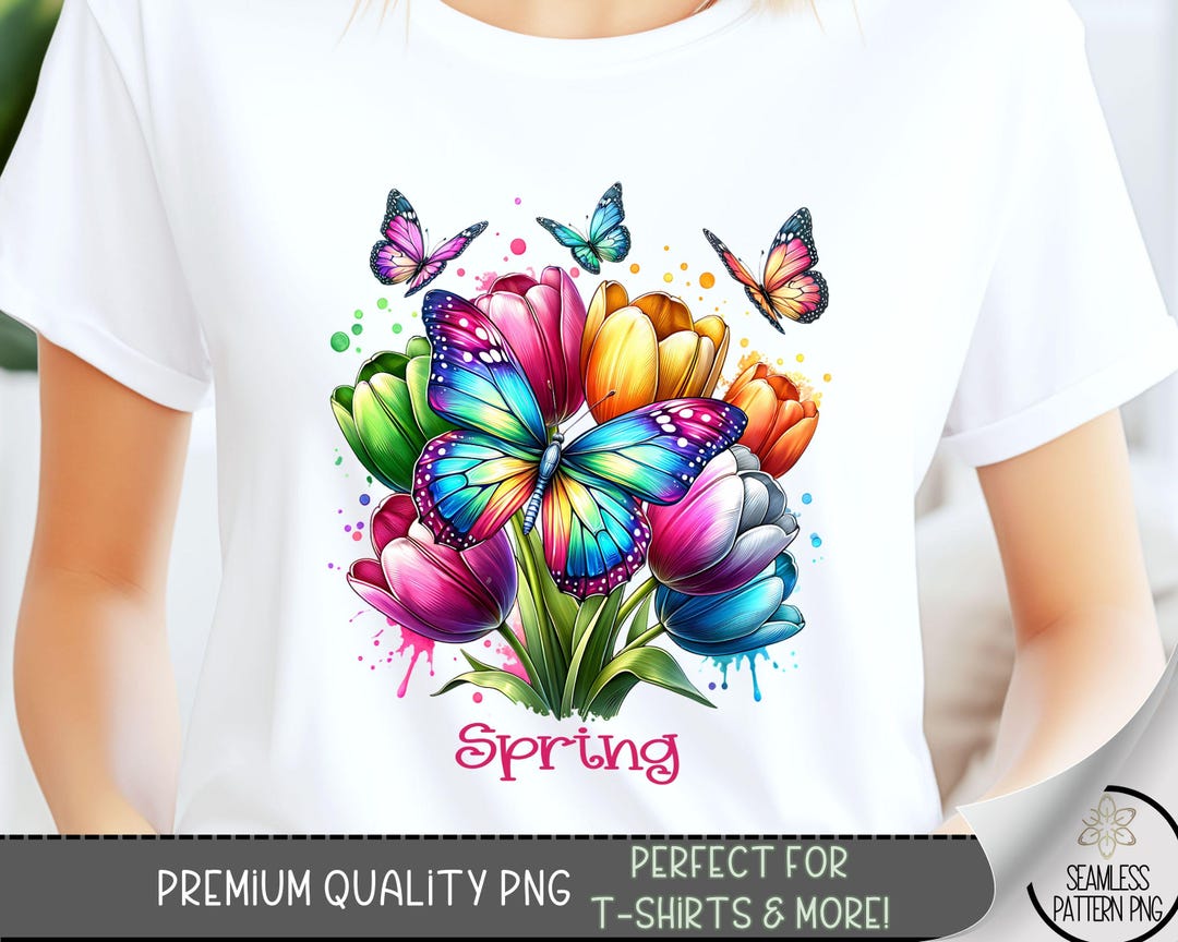Spring T-shirt Design, Trendy Spring Sweatshirt PNG, Cute Spring ...