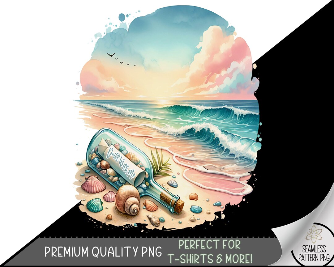Trendy Beach PNG, Ocean Graphic Design, Sea Sublimation PNG, Coast ...