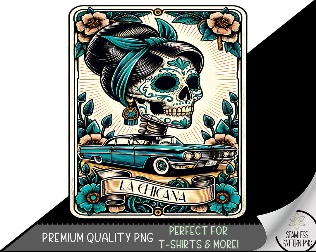 La Chicana Tarot Card PNG Design, Trendy Lowrider File, Latina Chingona ...