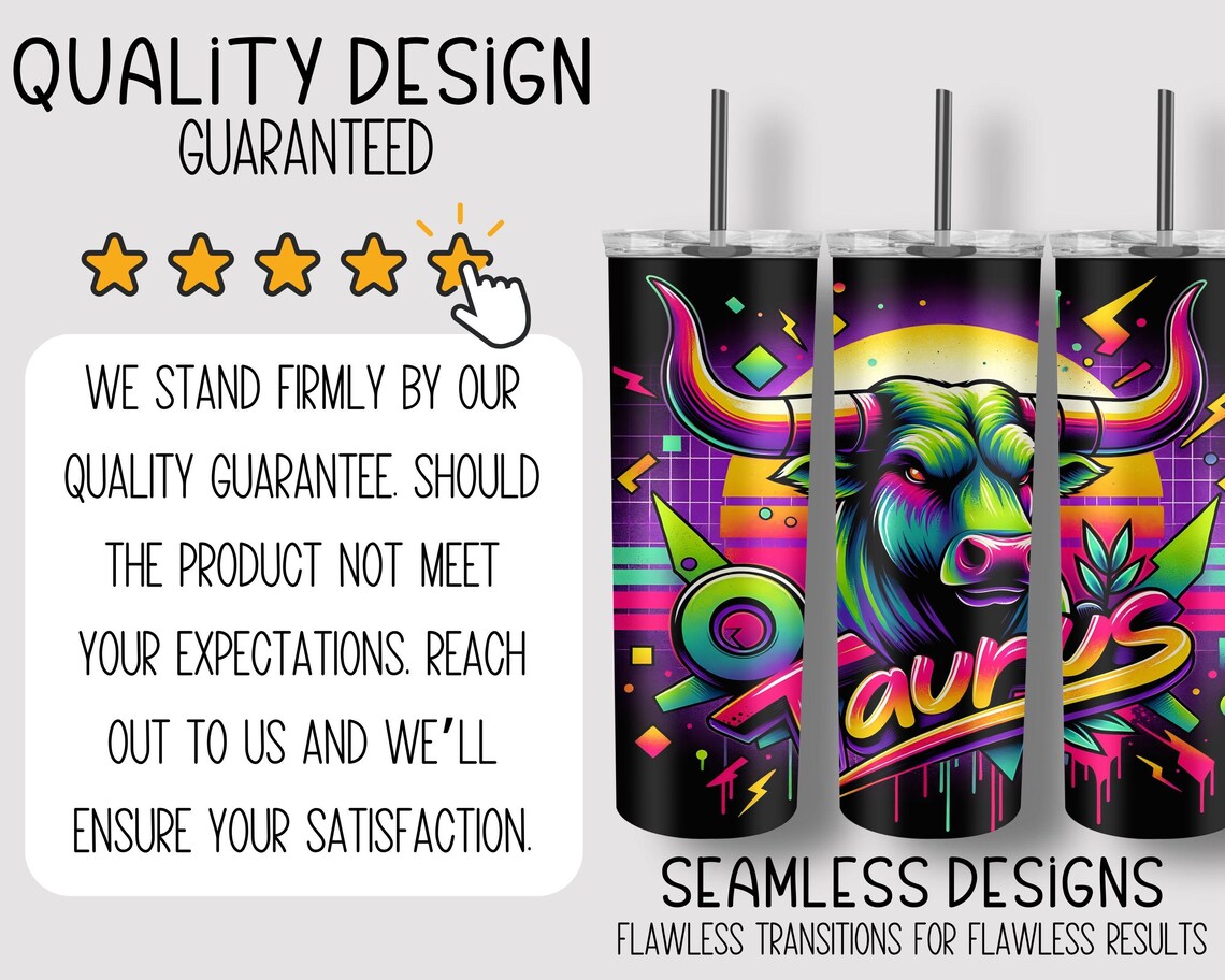 Airbrush Zodiac Tumbler Wrap, Taurus 20 Oz Skinny Tumbler Sublimation ...