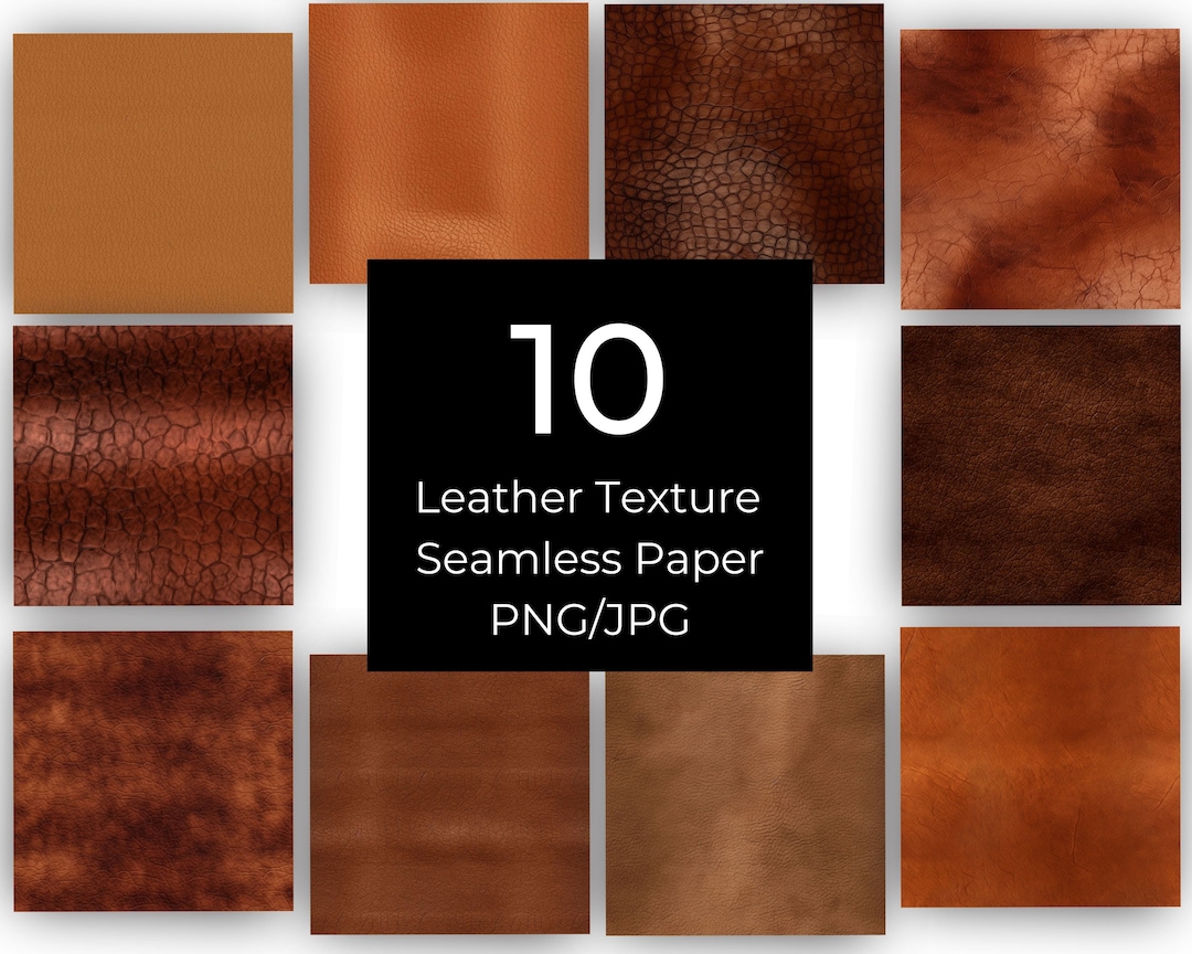 Digital Leather Texture Seamless Pattern PNG Bundle Craft - Etsy