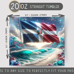 Dominican Republic Flag 20 Oz Skinny Tumbler Wrap PNG, Dominican ...