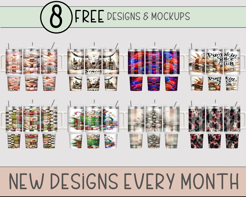 Happy Thanksgiving 40 Oz Tumbler Wrap: Grand Millennial Sublimation ...