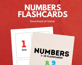 Numbers 1-20 Printable Flashcards| Instant Download| Numbers| Classroom ...