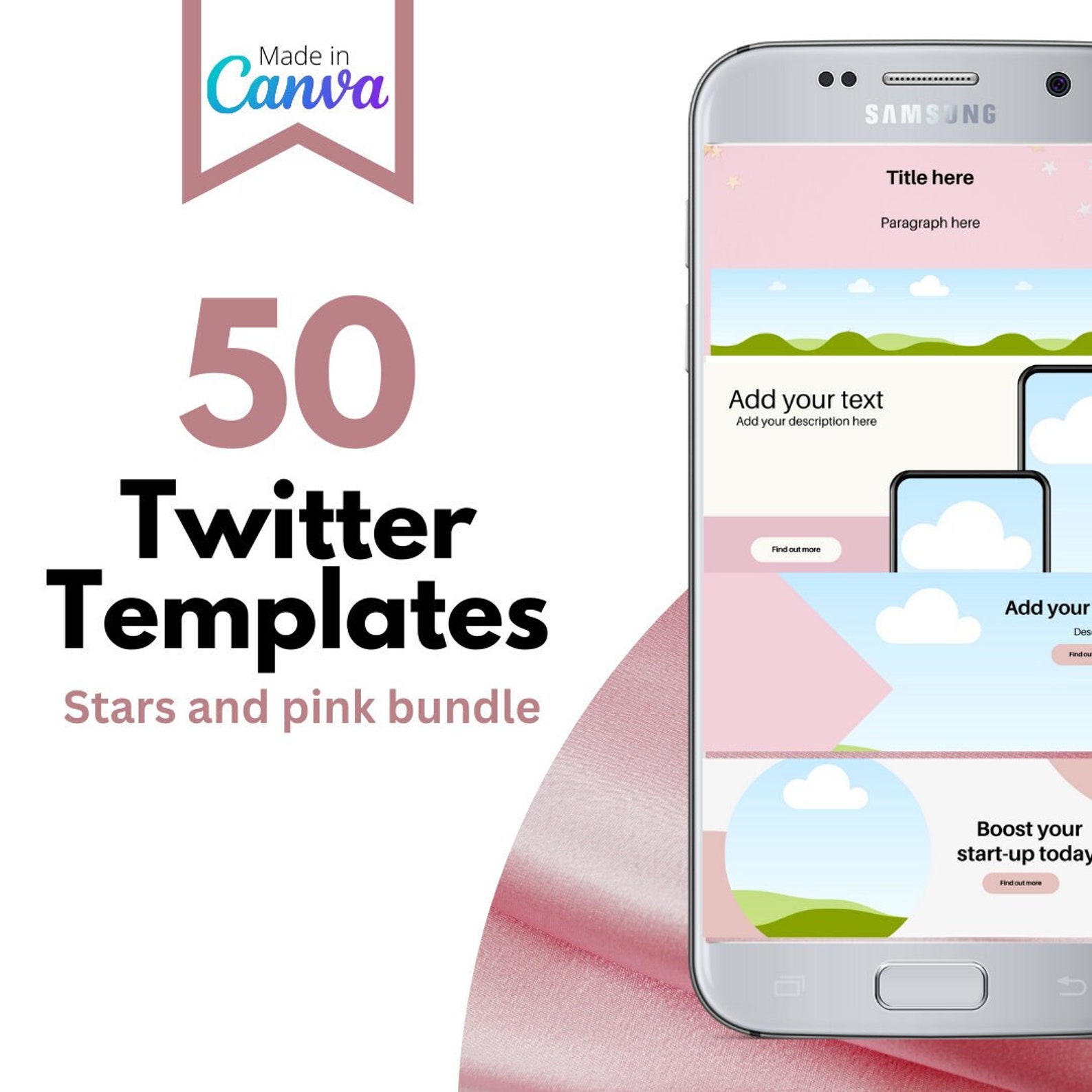 50 Twitter Templates Canva Canva Templates Twitter Post Social Media - Etsy