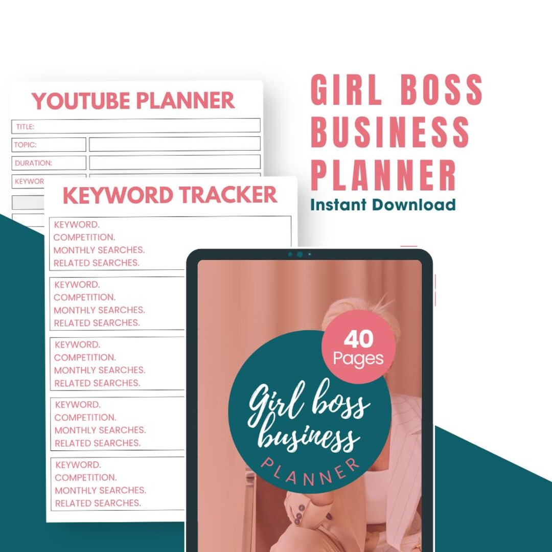 Girl Boss Business Planner | Simple Business Planner | 40 Page Instant ...