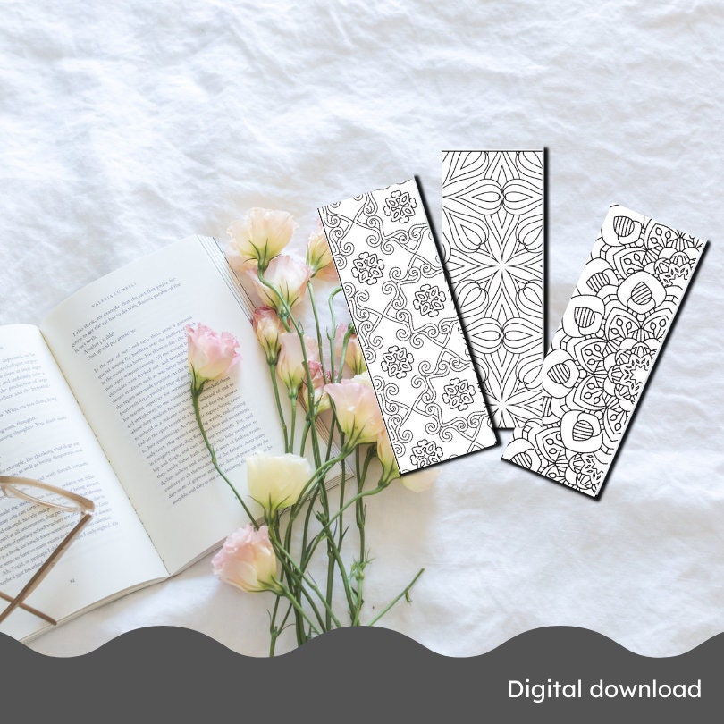 Mandala Colouring Bookmarks Printable Colouring Pages 20 - Etsy