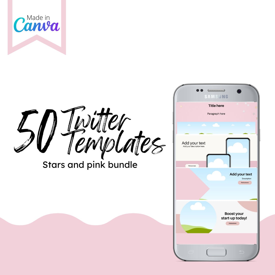 50 Twitter Templates Canva Canva Templates Twitter Post Social Media - Etsy