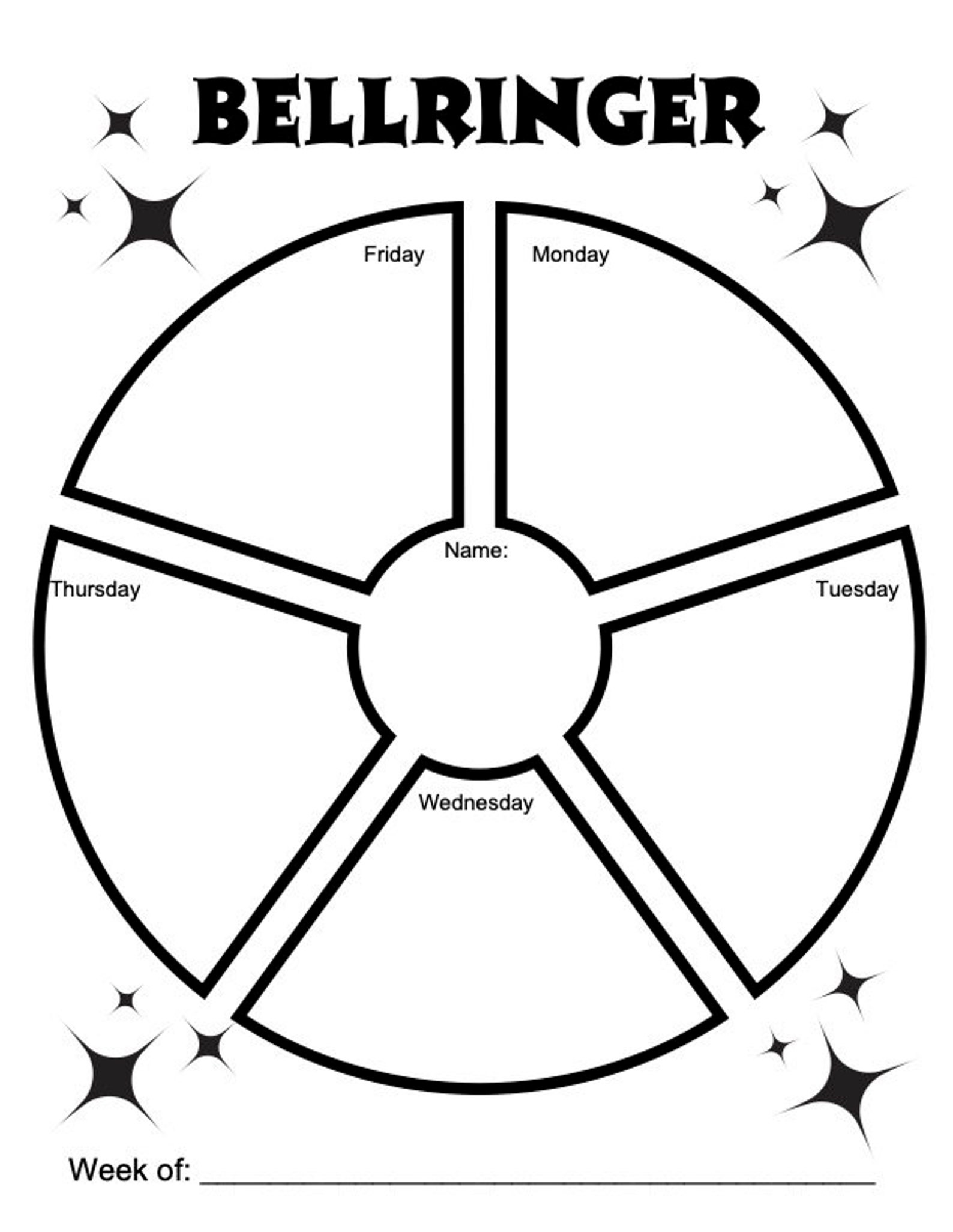 Weekly Bellringer Worksheet - Etsy