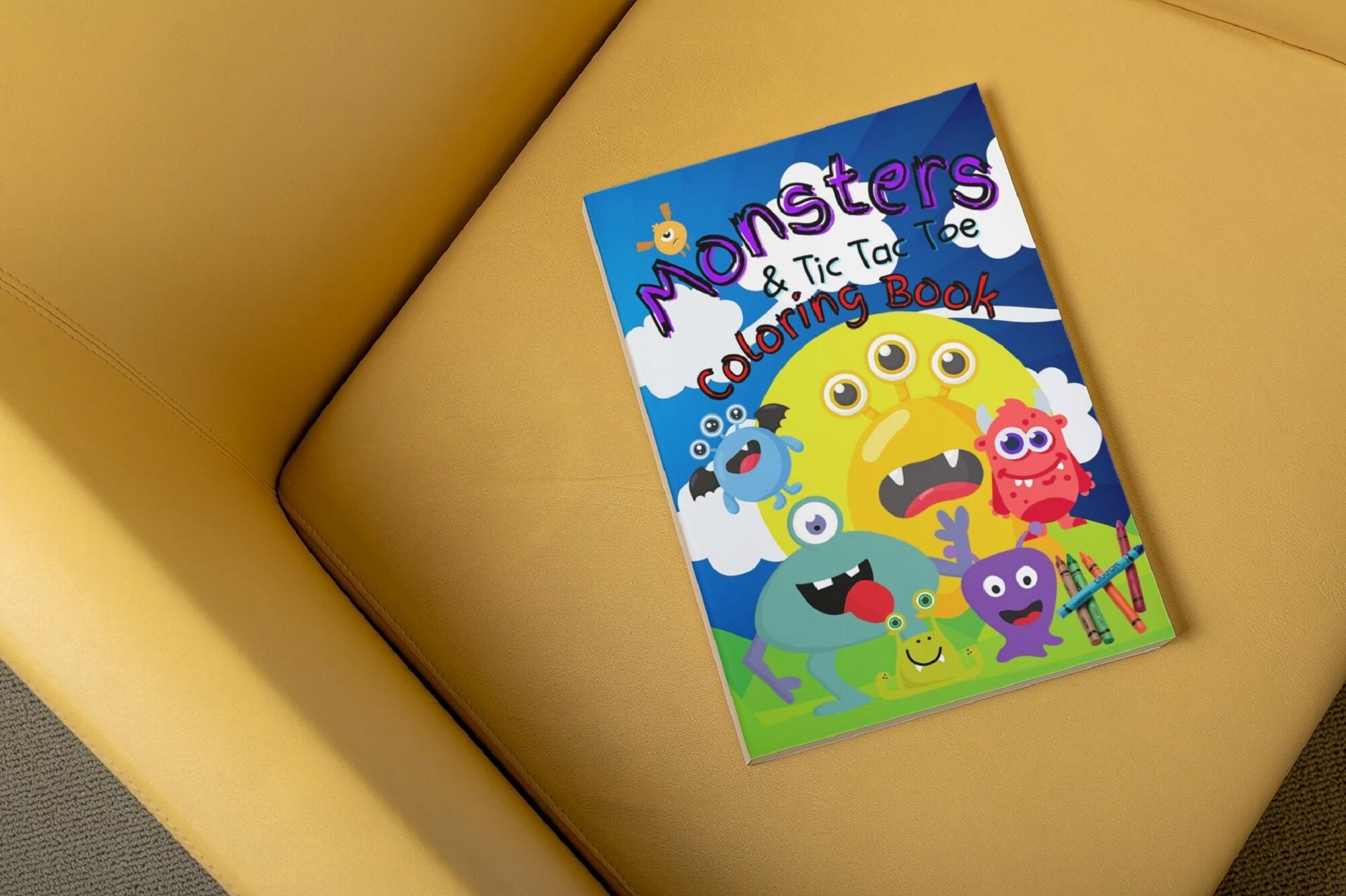 Monsters & Tic Tac Toe Coloring Book - Etsy