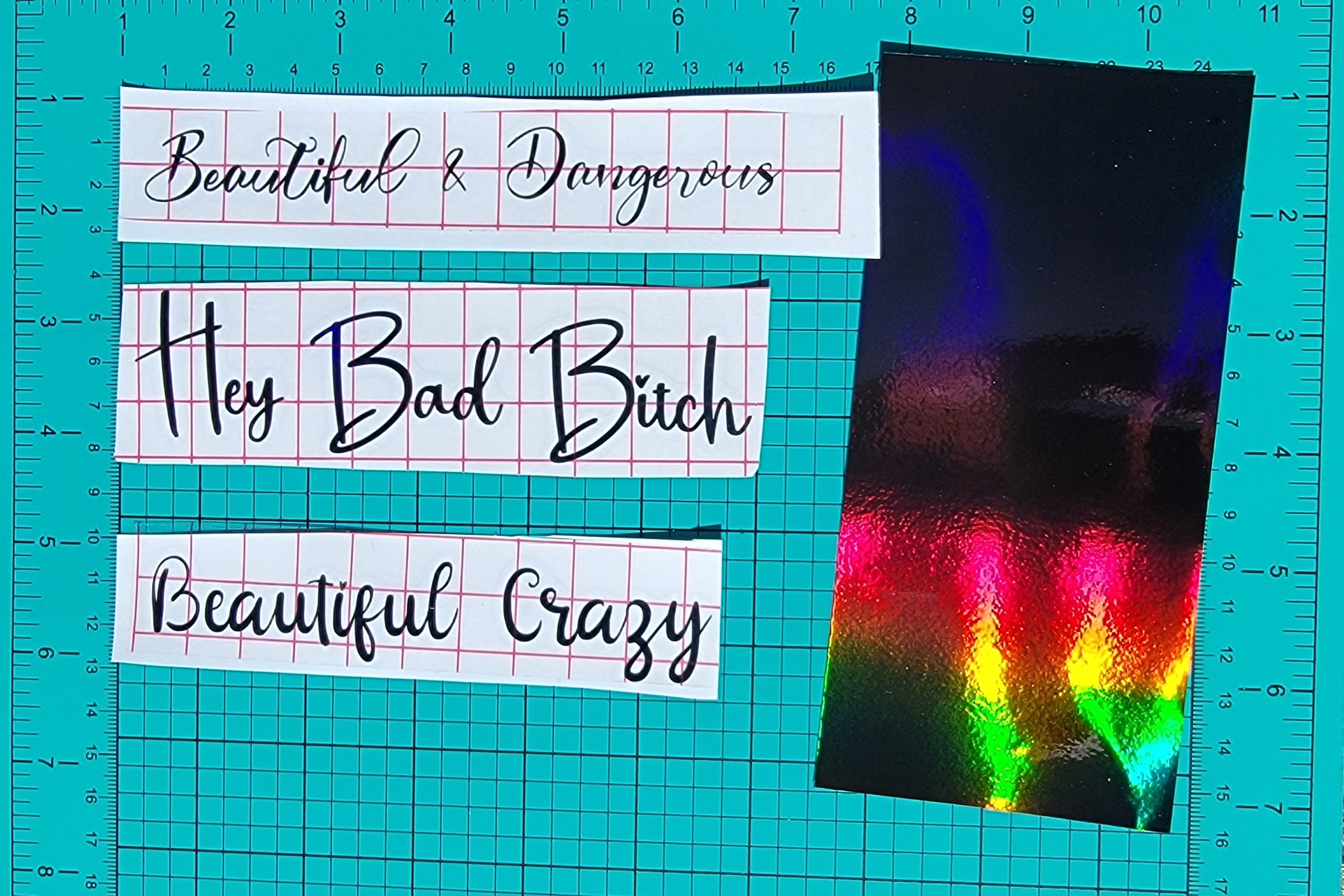 Beautiful & Crazy Decal - Etsy