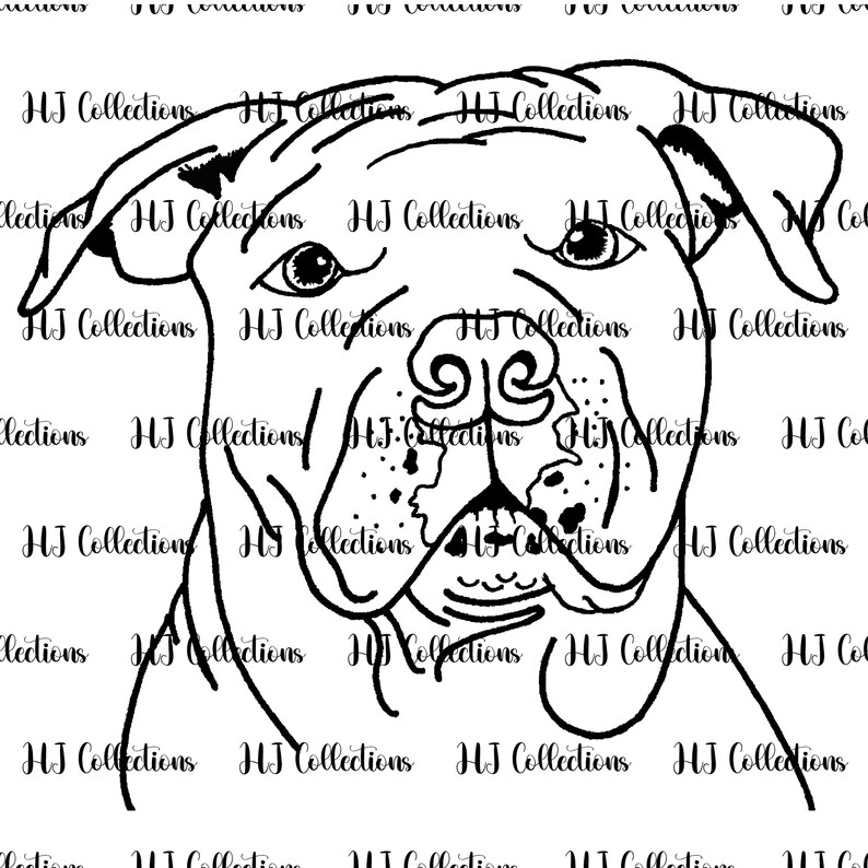 Pitbull Png Outline Bully Pnd Jpg Transparent - Etsy