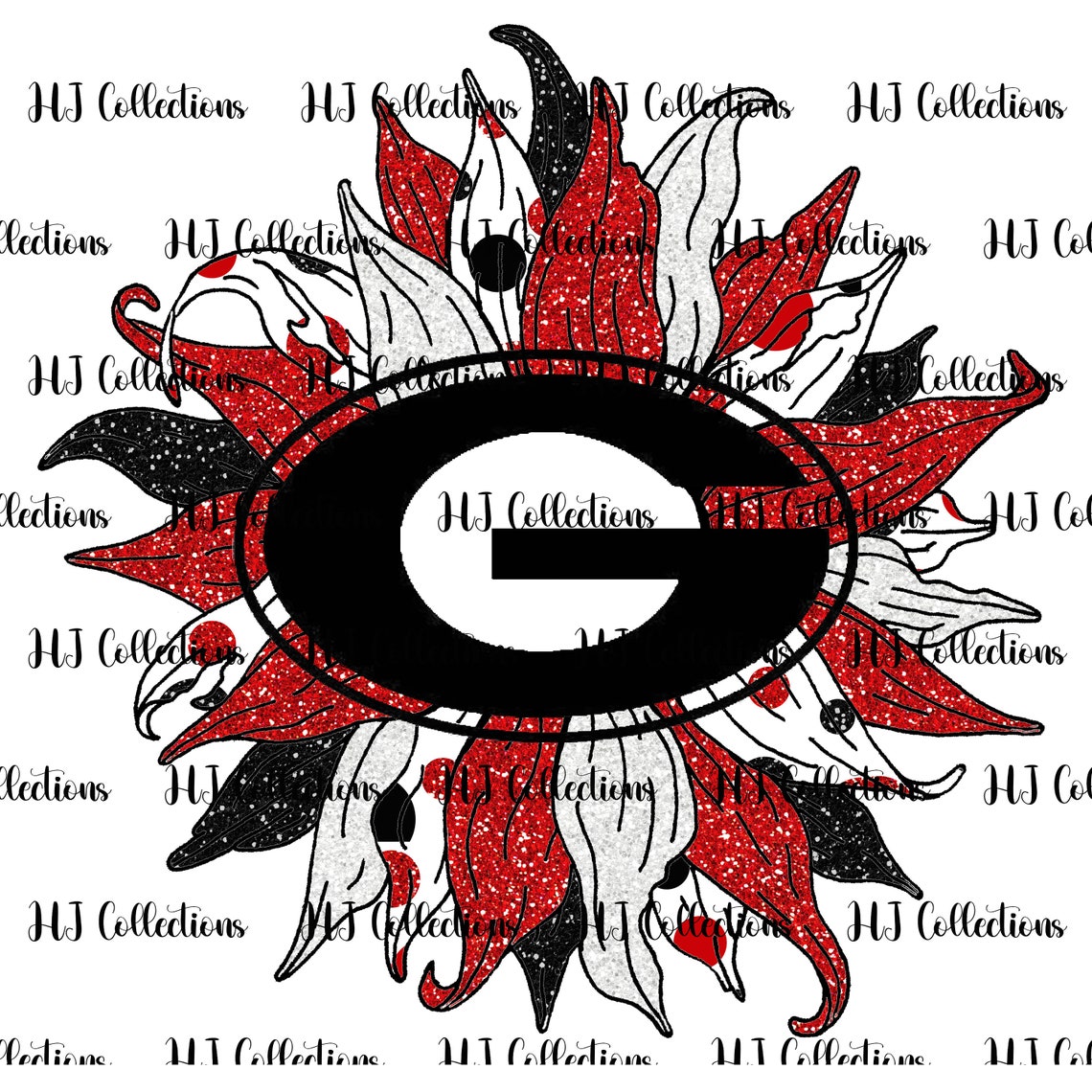 Uga Ga Flower Glitter Bulldogs Png Jpg and Ga Flower Glitter - Etsy