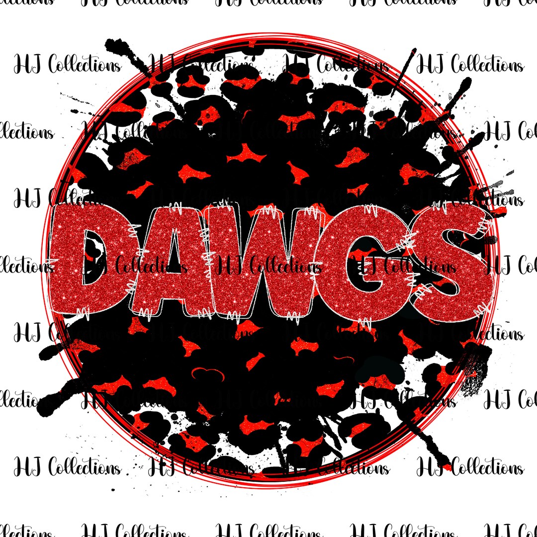 Dawgs Splatter Leopard Png Jpg Skinny Tumbler Size Png - Etsy