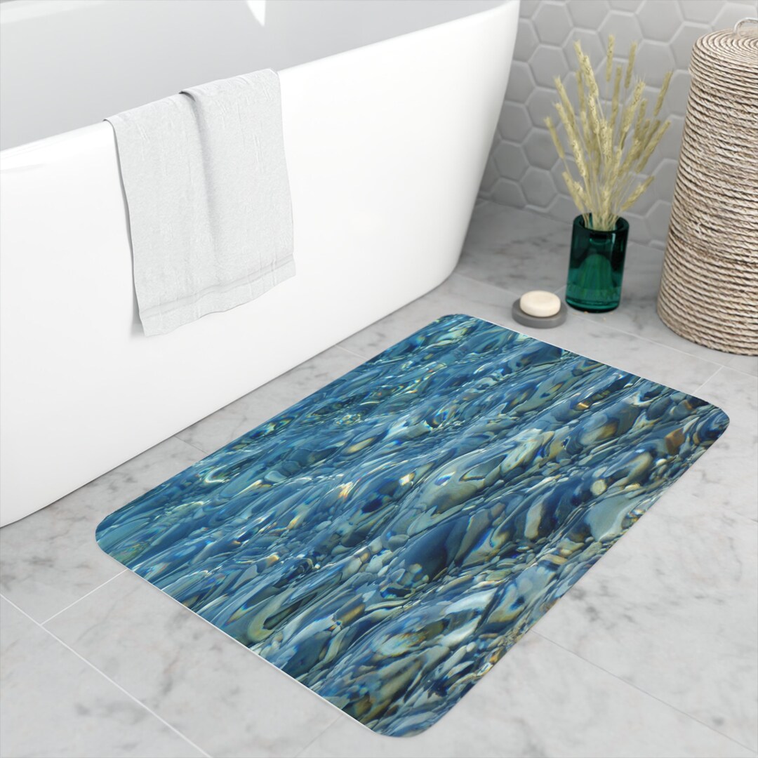Seashore Sensations: Seawater, Soft-feel, Memory-foam Bath Mat - Etsy
