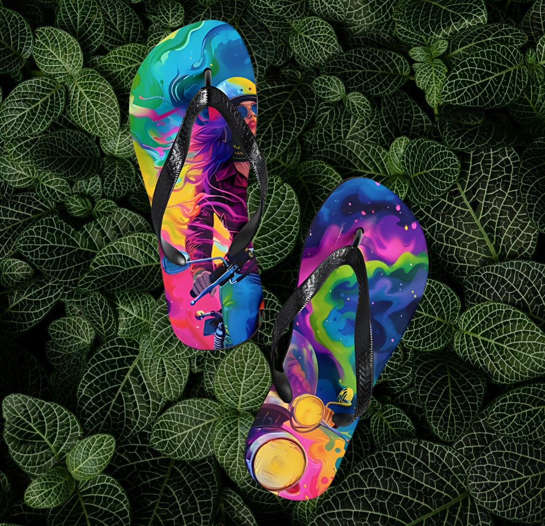 Living Color Flip Flops Dream Rider A Dream to Wear - Etsy