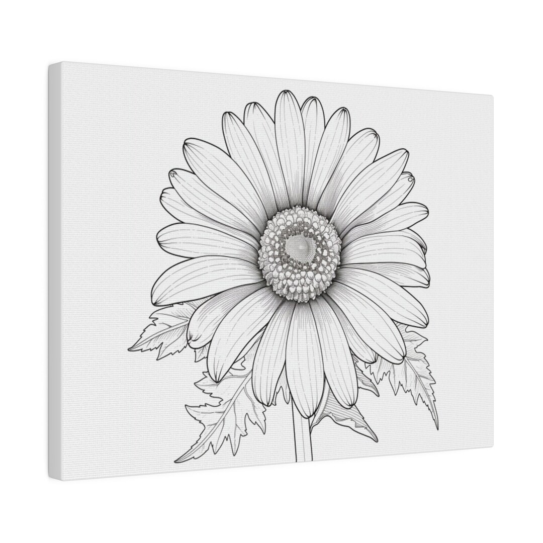 Unique Daisy Flower Matte Canvas, Perfect for Home Decor, or Arts ...