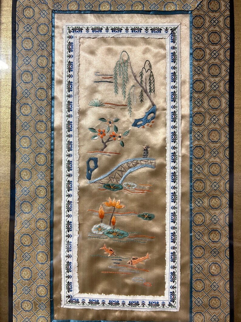 Two Framed Chinese Silk Hand Emroidery Pieces - Etsy
