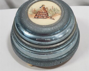 Vintage Collector Powder Puff Music Box, Swiss Aluminum Casing - Etsy