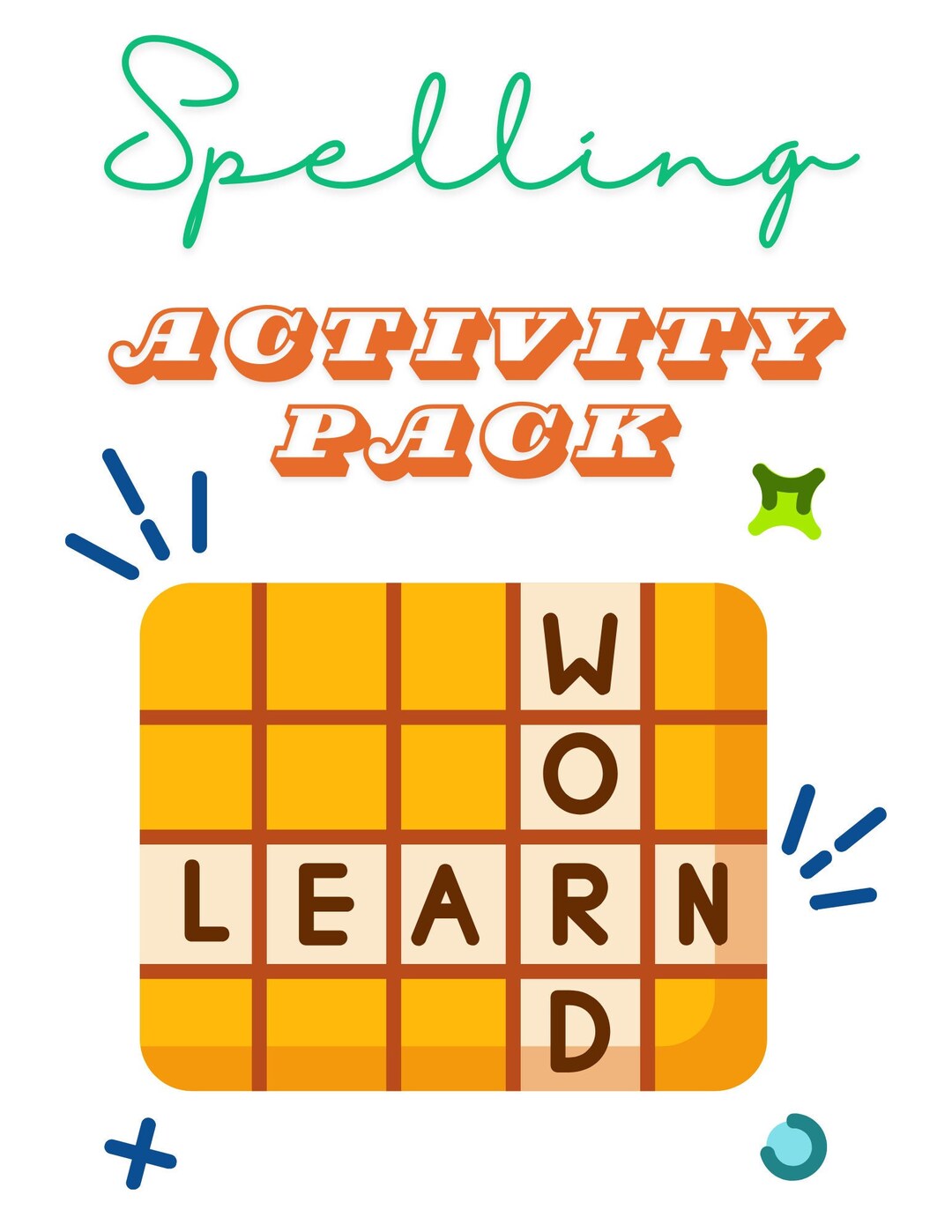 Spelling Activity Pack - Etsy