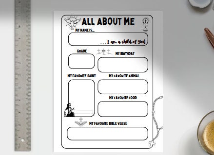 All About Me (catholic Version) - Etsy