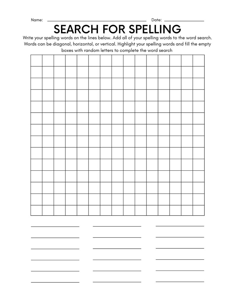 Spelling Activity Pack - Etsy