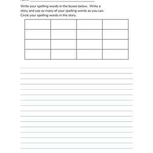 Spelling Activity Pack - Etsy