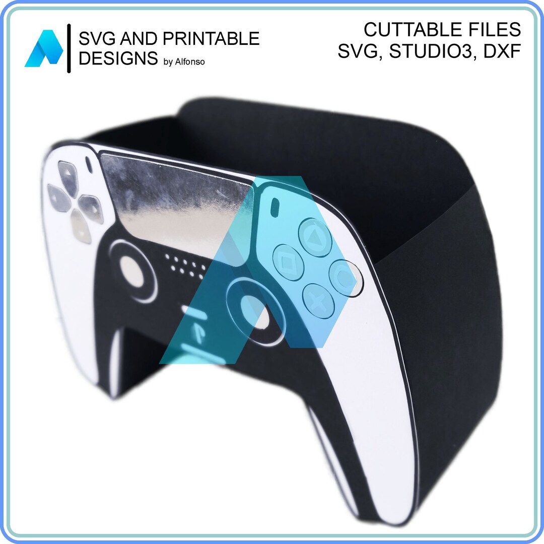 Game Controller Box Cutting Files: PS Inspired Gift Box (SVG, STUDIO3 ...