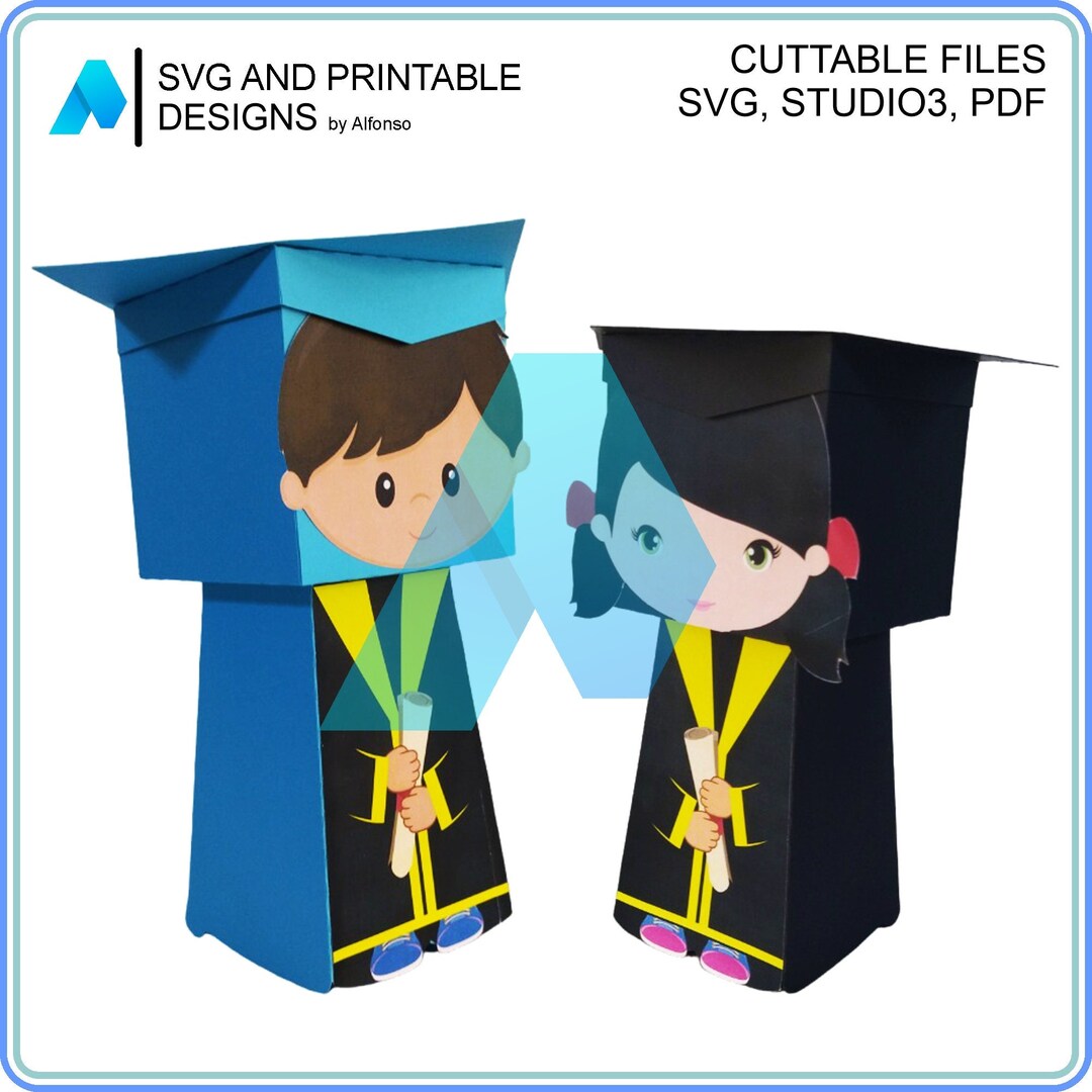 Cutting Files for Making a Kids Prom Box or Graduation Party Box for ...