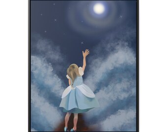 Inspirational Wall Art Reach for the Stars Wall Art Print Girl's Room ...