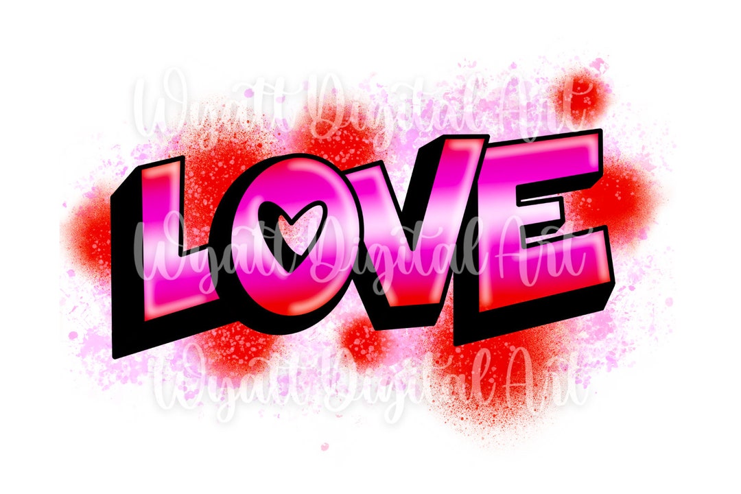Graffiti Love Download PDF / JPEG / PNG - Etsy
