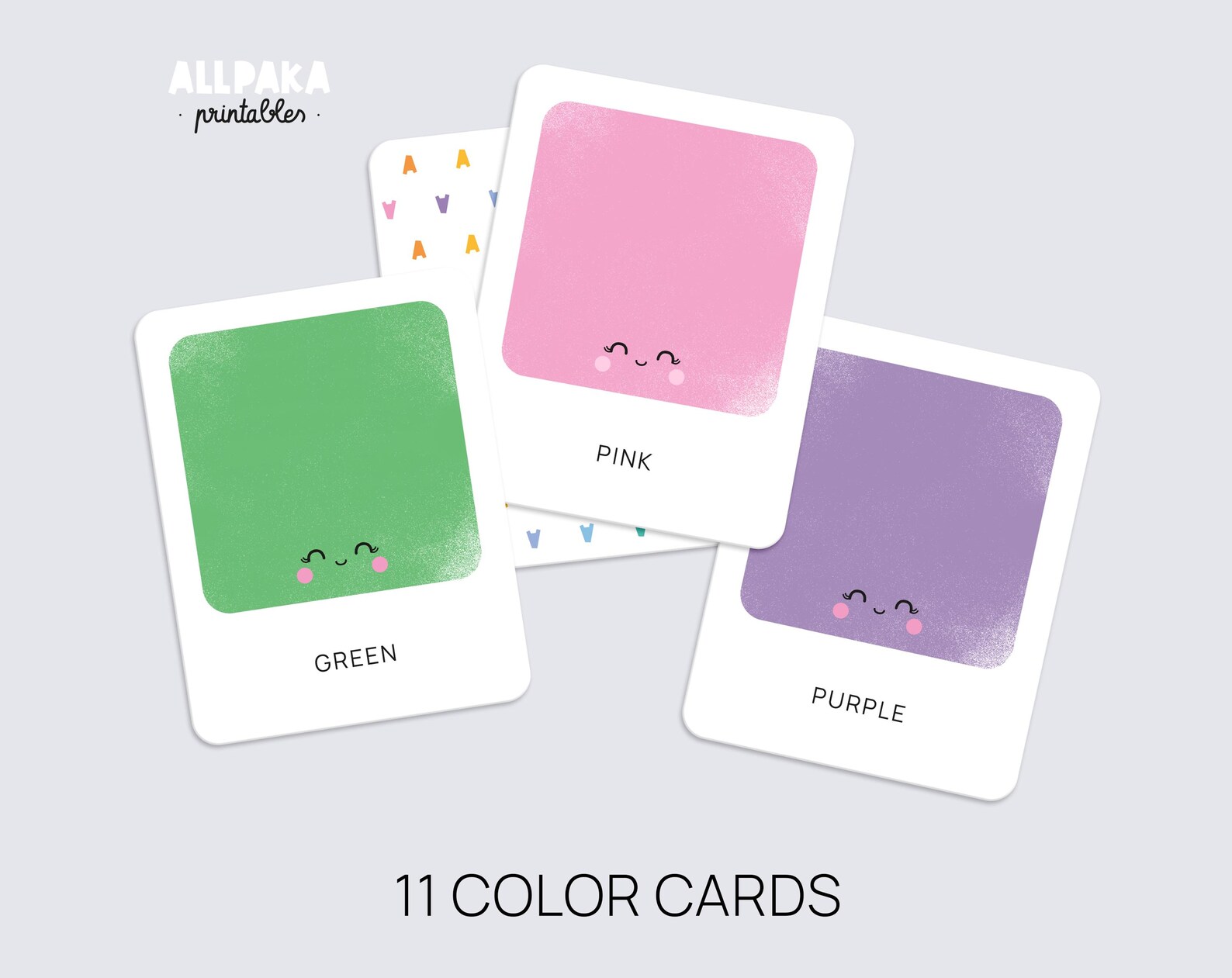 Color Cards, Montessori Flashcards, Pre-school Cards, Educational Cards ...