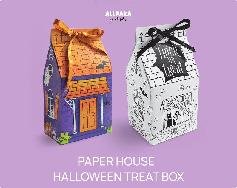 Paper House, Halloween Treat Box, Printable Activity Sheets, Creative ...