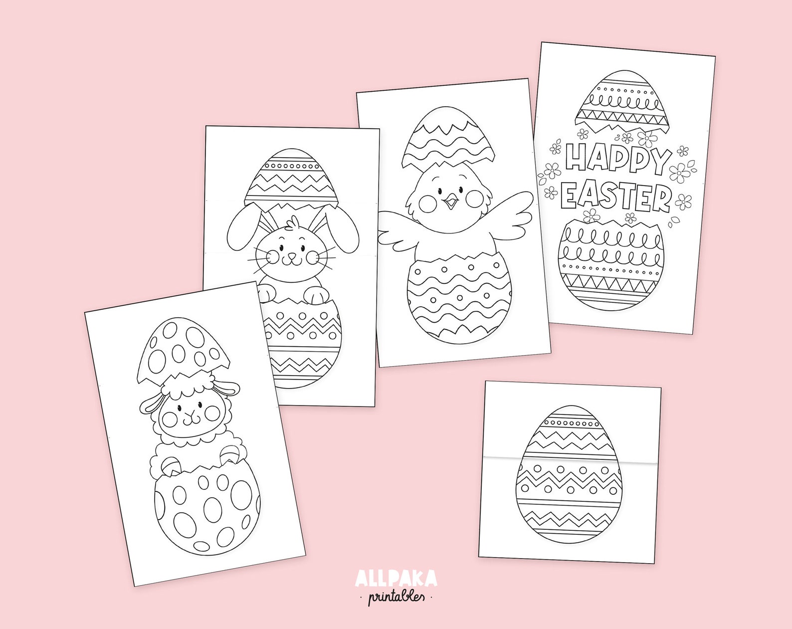 Easter Egg Folding Surprise Card, Printable Activity Sheets for Kids ...