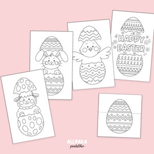 Easter Egg Folding Surprise Card, Printable Activity Sheets for Kids ...