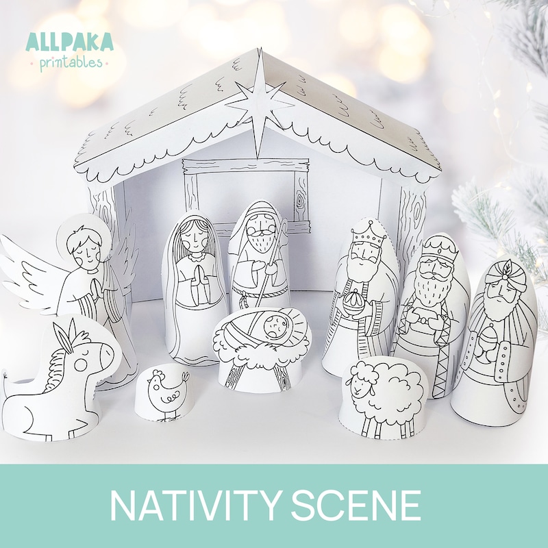 Nativity Scene Printable - Etsy