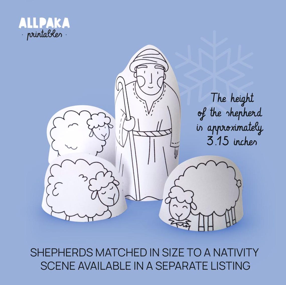 Christmas Nativity Shepherds Printable Paper Crafts for Kids to ...