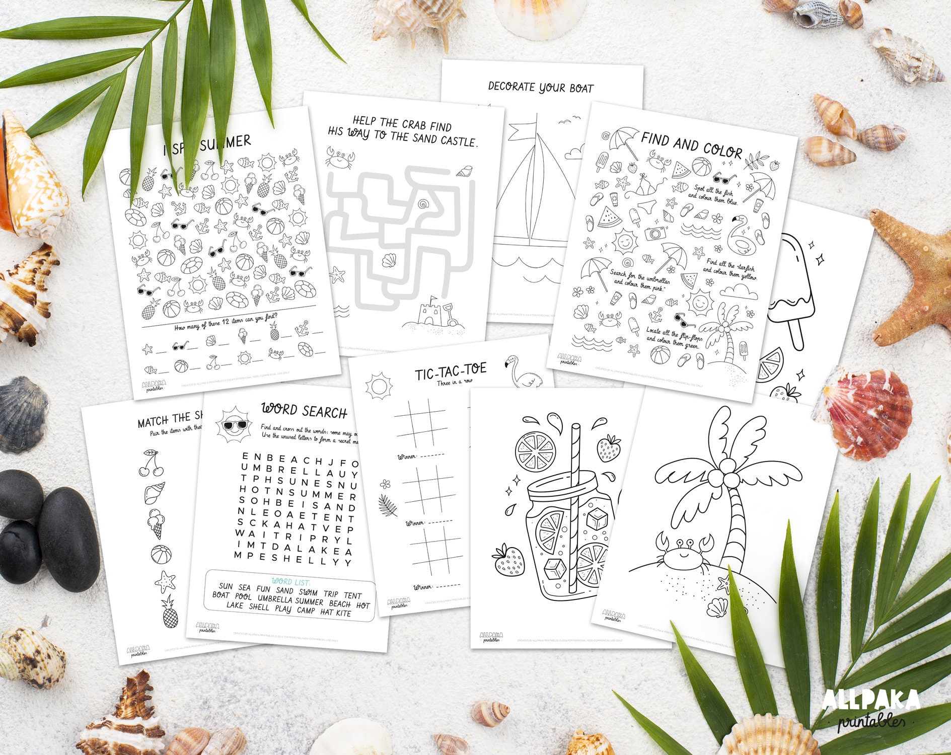 Summer Kids Activities, Summer Coloring Pages, Printable for Kids ...