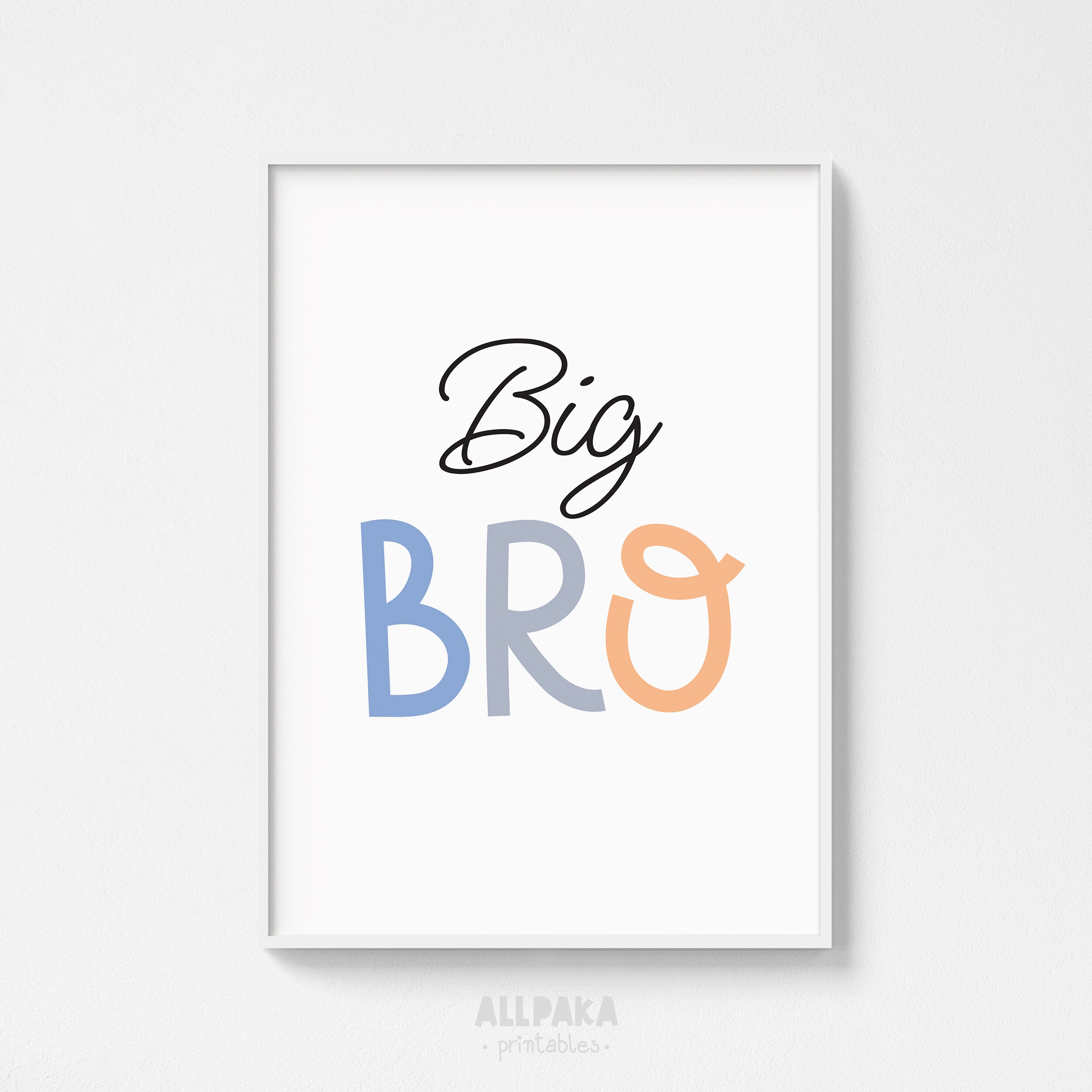 Lil Bro Big Bro Siblings Wall Art, Set of 2, Siblings Poster, Brothers ...