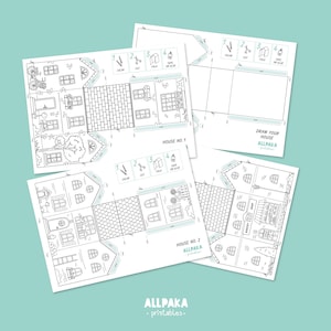 Paper Houses, Printable Activity Sheets, Creative Art Activity for Kids ...