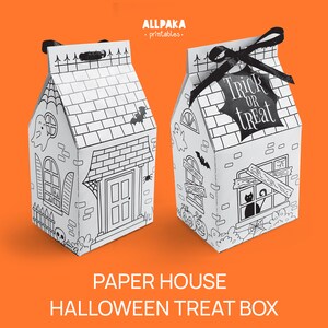 Paper House, Halloween Treat Box, Printable Activity Sheets, Creative ...