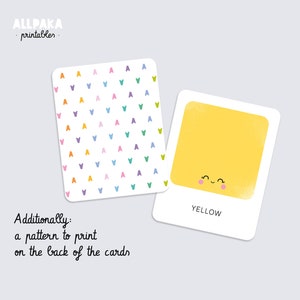 Color Cards, Montessori Flashcards, Pre-school Cards, Educational Cards ...