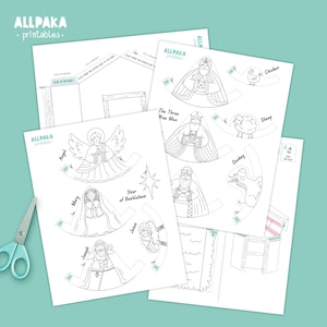 Christmas Nativity Scene Printable Paper Crafts for Kids to Coloring ...