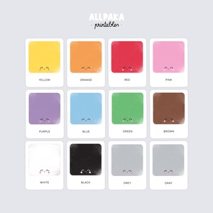 Color Cards, Montessori Flashcards, Pre-school Cards, Educational Cards ...