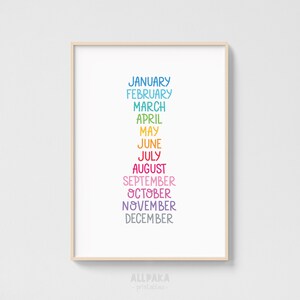 Set of Educational Posters, Nursery Set of 6 Prints, Kids' Wall Art ...